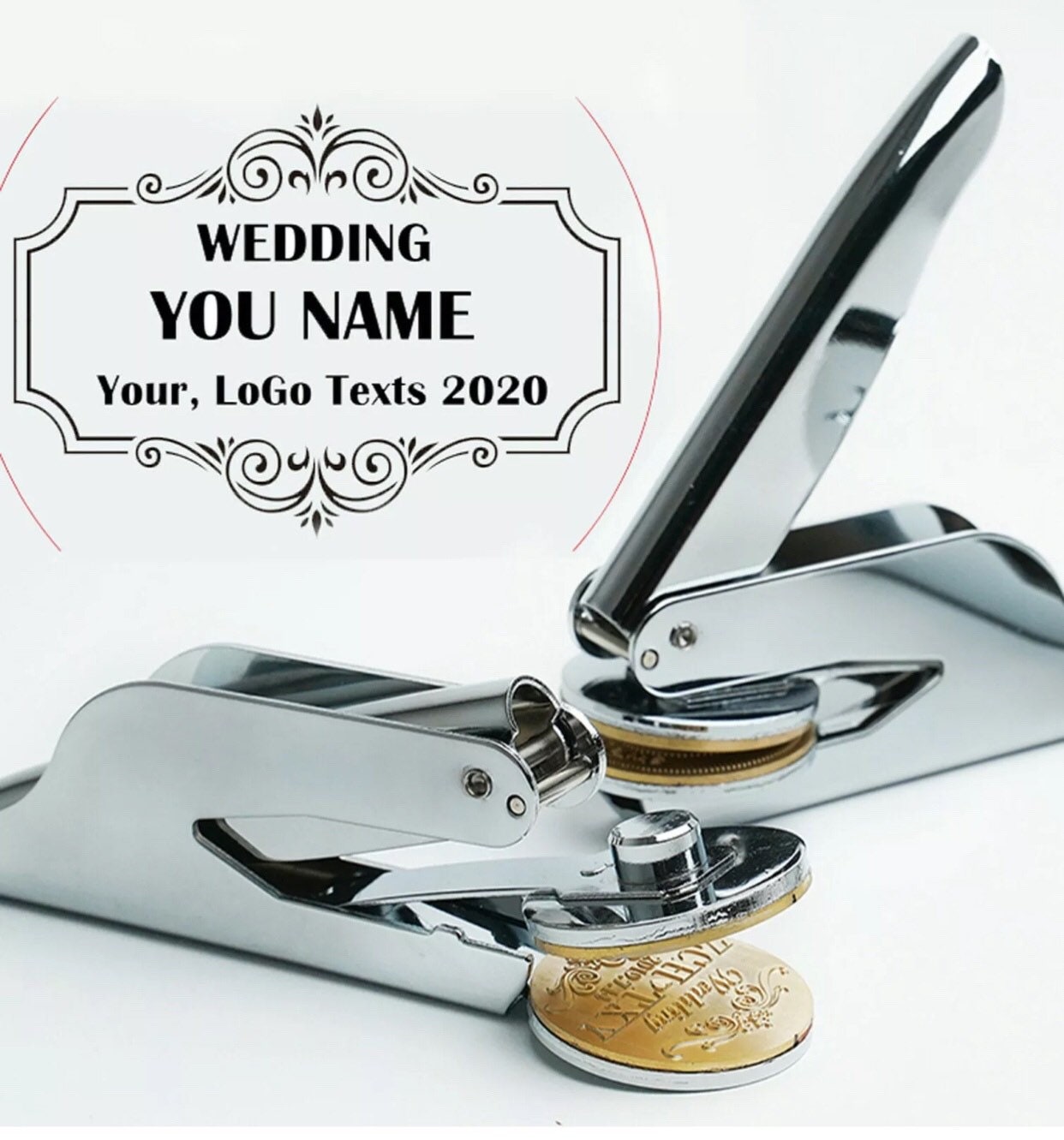 Floral Flower Embosser Stamp/custom From the Library Embosser - Etsy