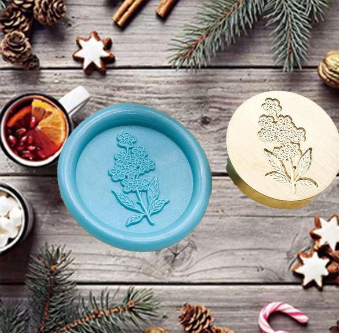 Forget-me-not Wax Seal Stamp: Double Layer Floral Sealing - Etsy