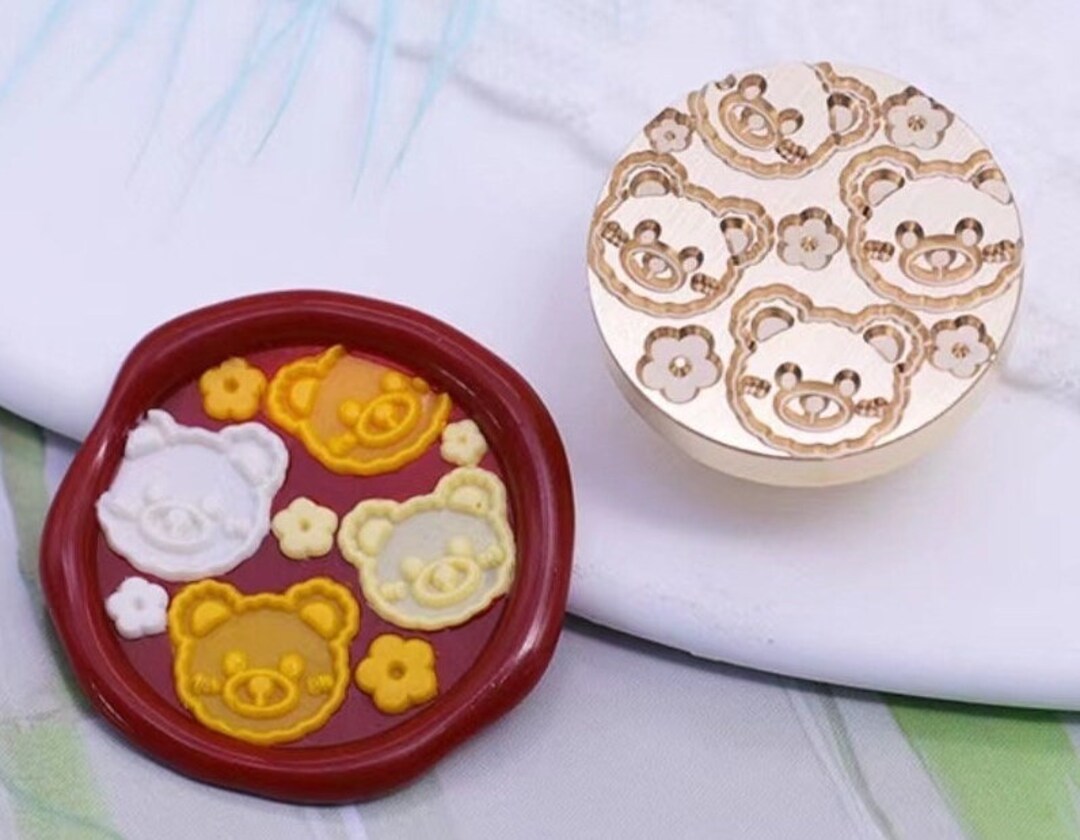 Cute Bear Wax Seal Stamp/bear Head Wax Sealing Kit /animal Wax Sealing ...