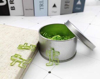 Dinosaur Paper Clips / Cute Paper Clips/ Animal Binder Clips/ Metal ...