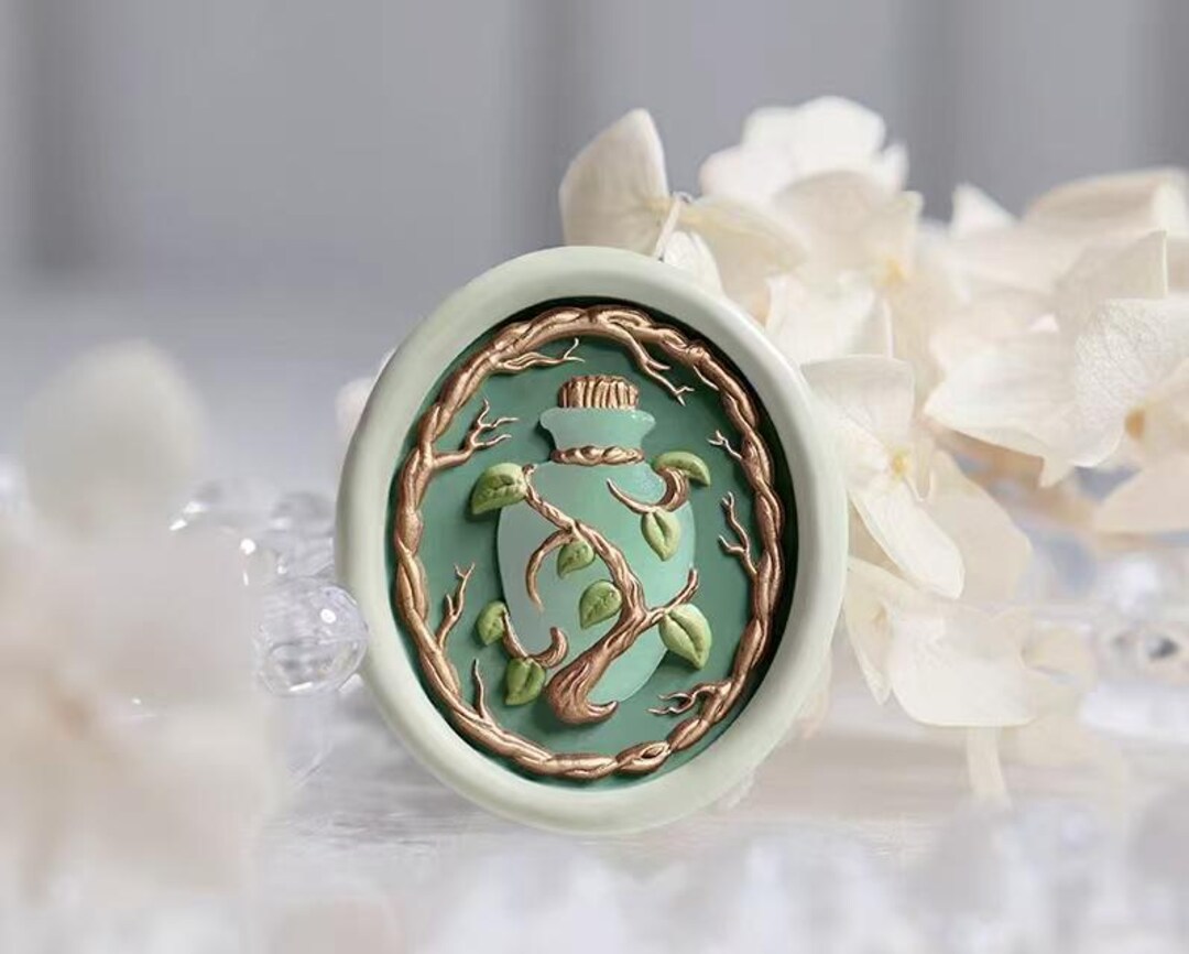 Perfume Bottle Wax Seal Stamp: Magic Leaf Branch Design - Etsy