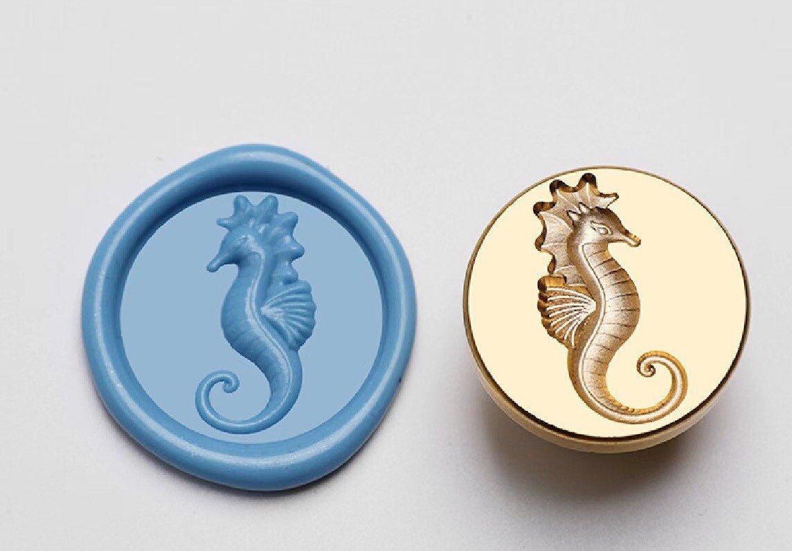 3D Mini Seahorse Knight Wax Sealing Stamp/seahorse Knight Wax - Etsy ...