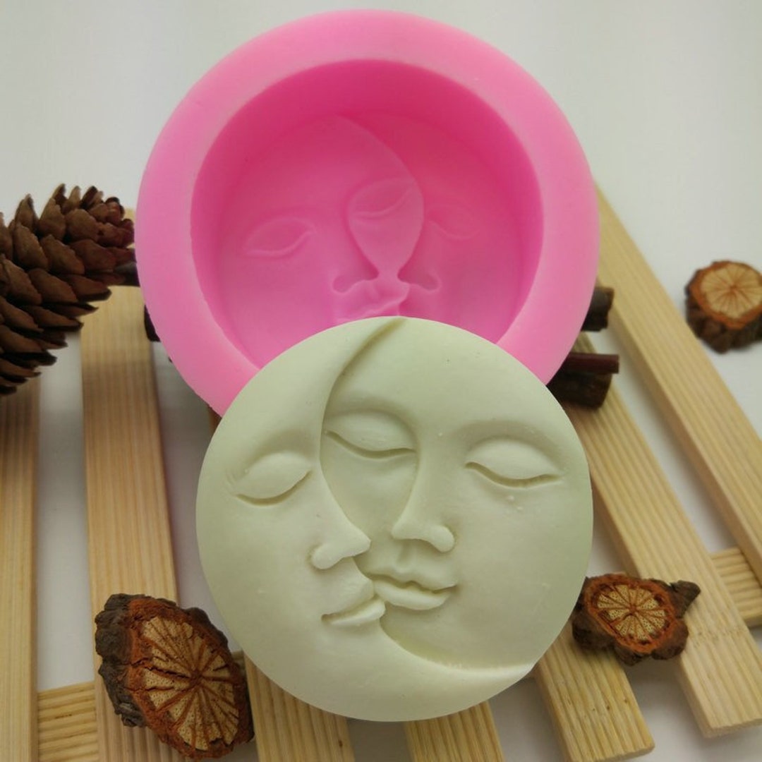 Sun and Moon Face Silicone Mould /moon and Face Mould/moon Silicone ...