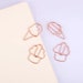 Rose Gold Ice Cream Paper Clips, Metal Stationery - Etsy