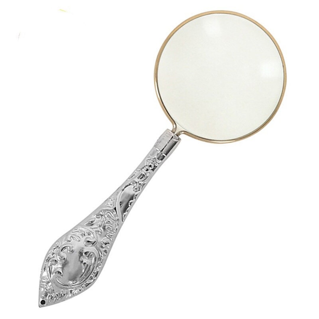 Vintage Style Silver Magnifying Glass With Ornate Handle - Etsy