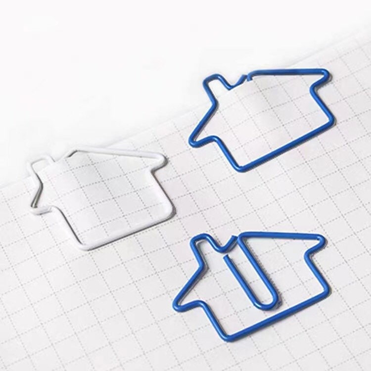 Colorful House Paper Clips: Wedding Invitation Office Supplies (25x35mm ...