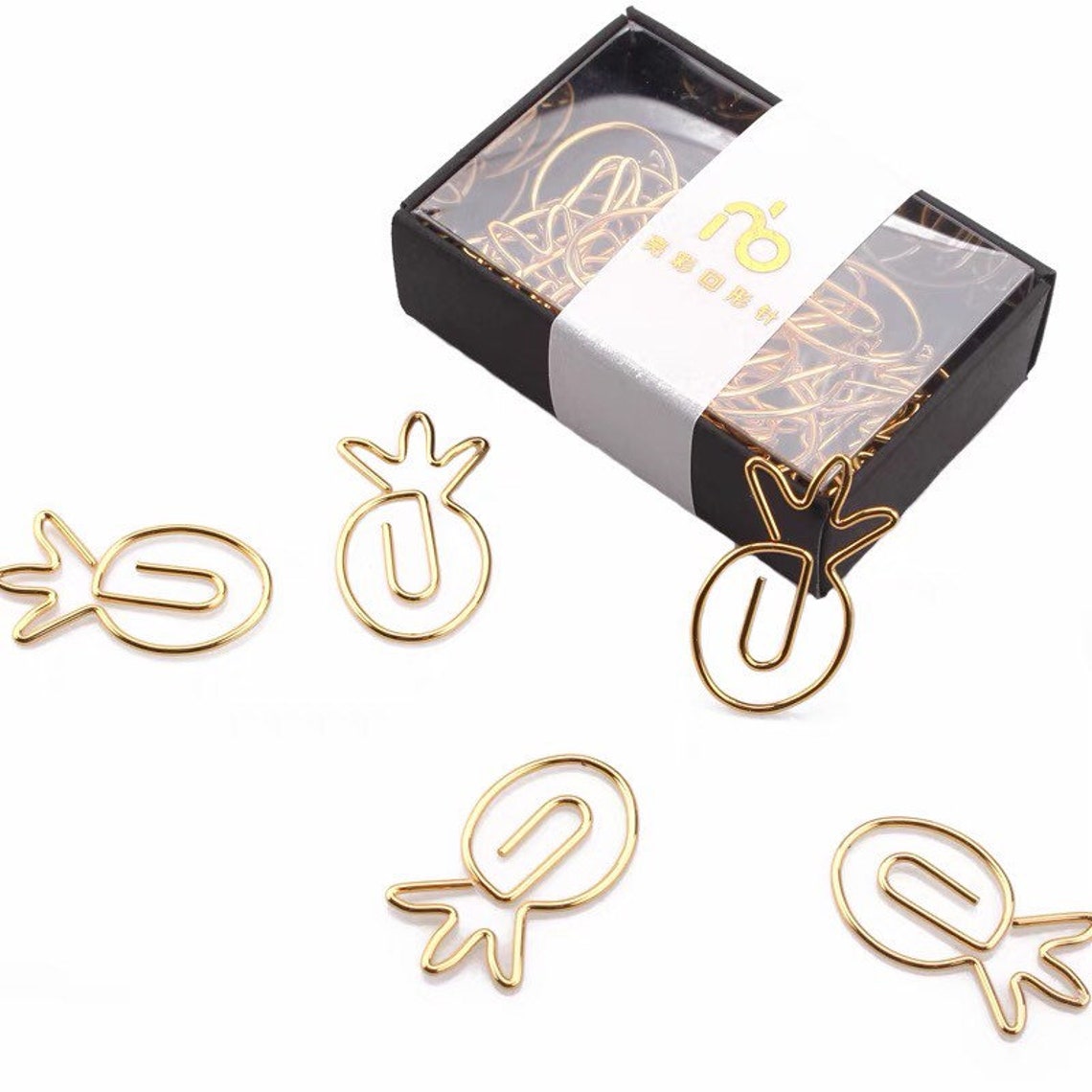 Gold Pineapple Metal Paper Clips: Office Stationery - Etsy