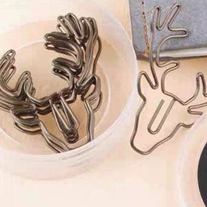 Cute Deer Head Paper Clips ,christmas Deer Metal Paper Clips ,retro ...