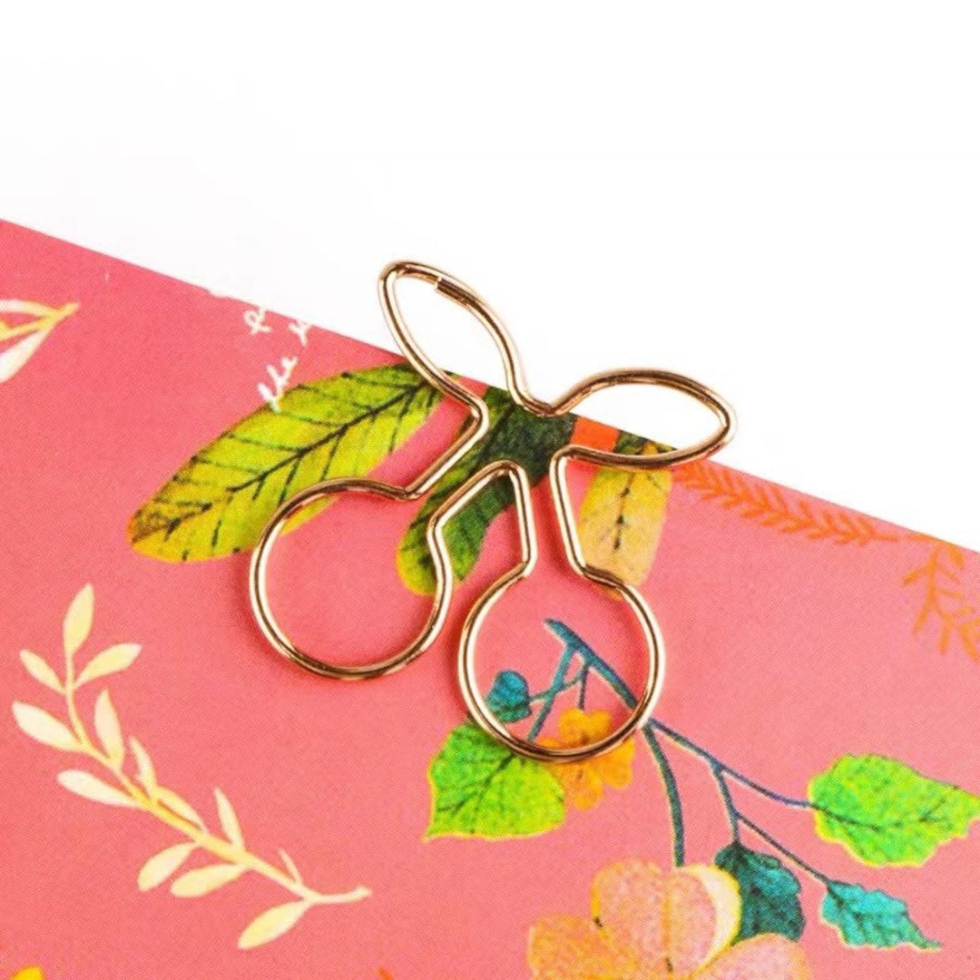 Rose Gold Cherry Paper Clips /cherry Fruit Metal Paper Clips/cherry ...