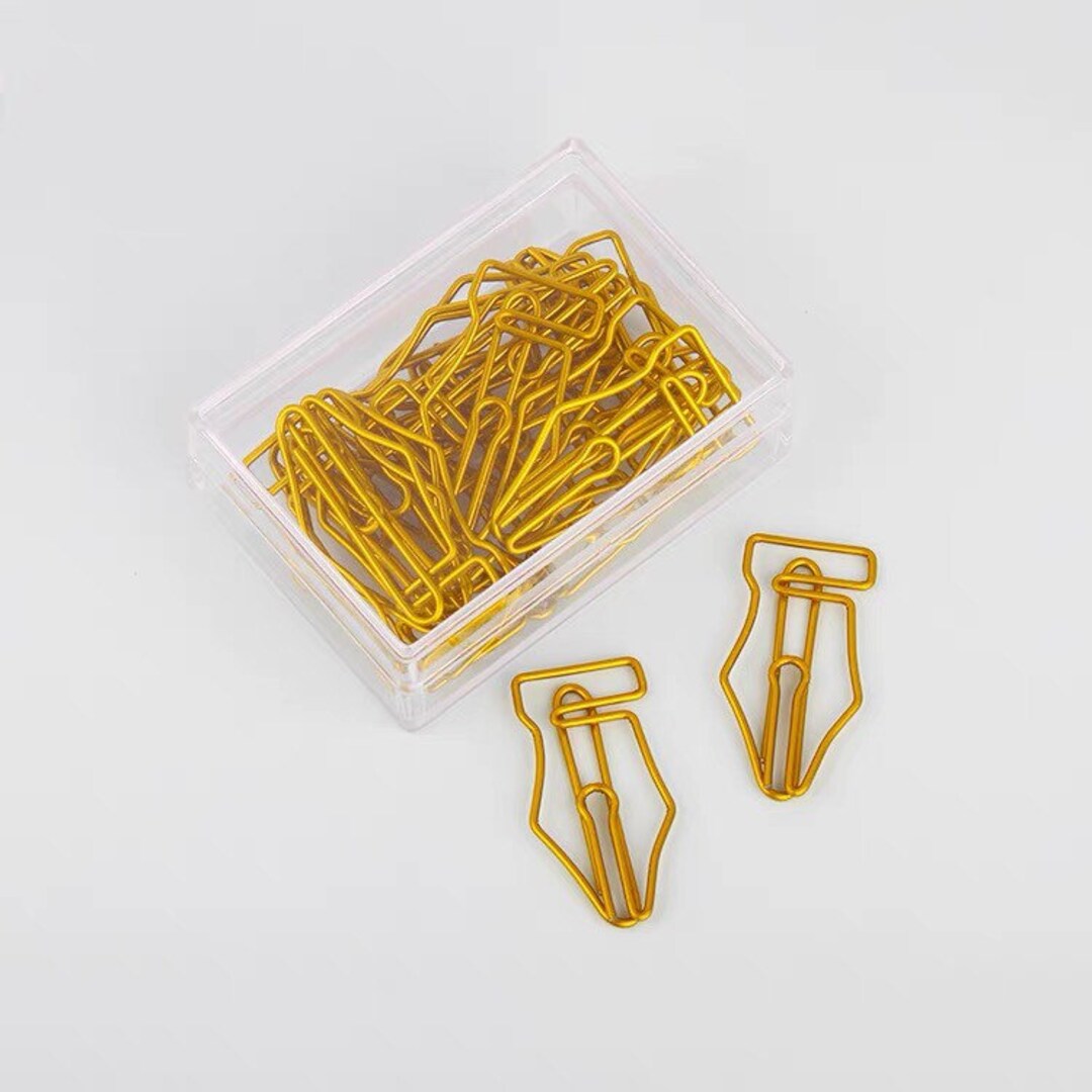 Gold Fountain Pen Nib Paper Clips/metal Fountain Pen Paper Clips/pen ...
