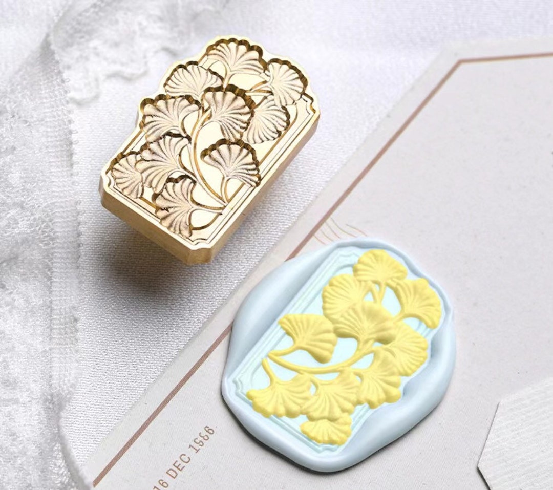 3D Ginkgo Wax Seal Stamp/ginkgo Leaf Wax Seal Kit /flower Wax Sealing ...