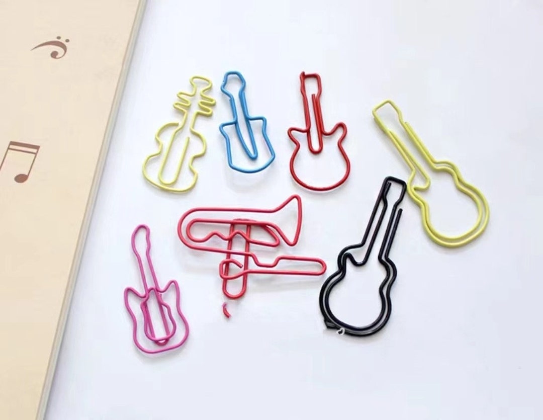 Colorful Guitar Metal Paper Clips/yellow Violin Paper Clip/trombone ...