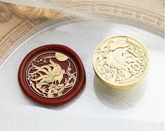 Cute Rabbit in Moon Wax Seal Stamp/cut Rabbit Wax Seal - Etsy