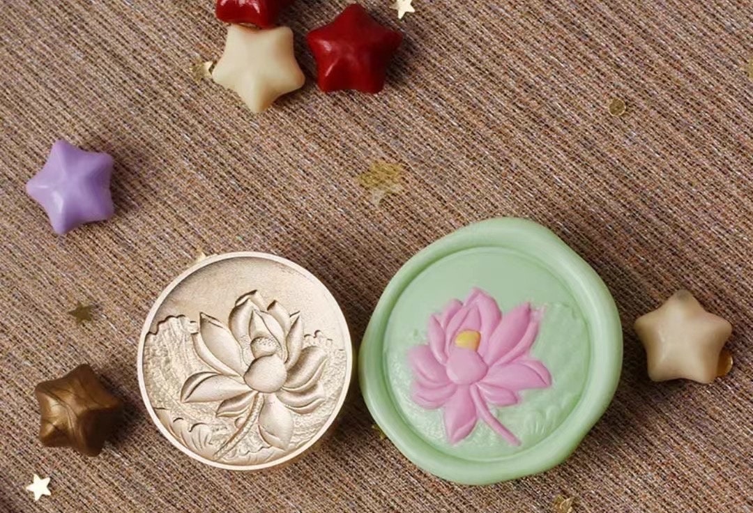 3D Lotus Wax Seal Stamp/lotus Wax Sealing Kit /lotus Flower Wax Sealing ...