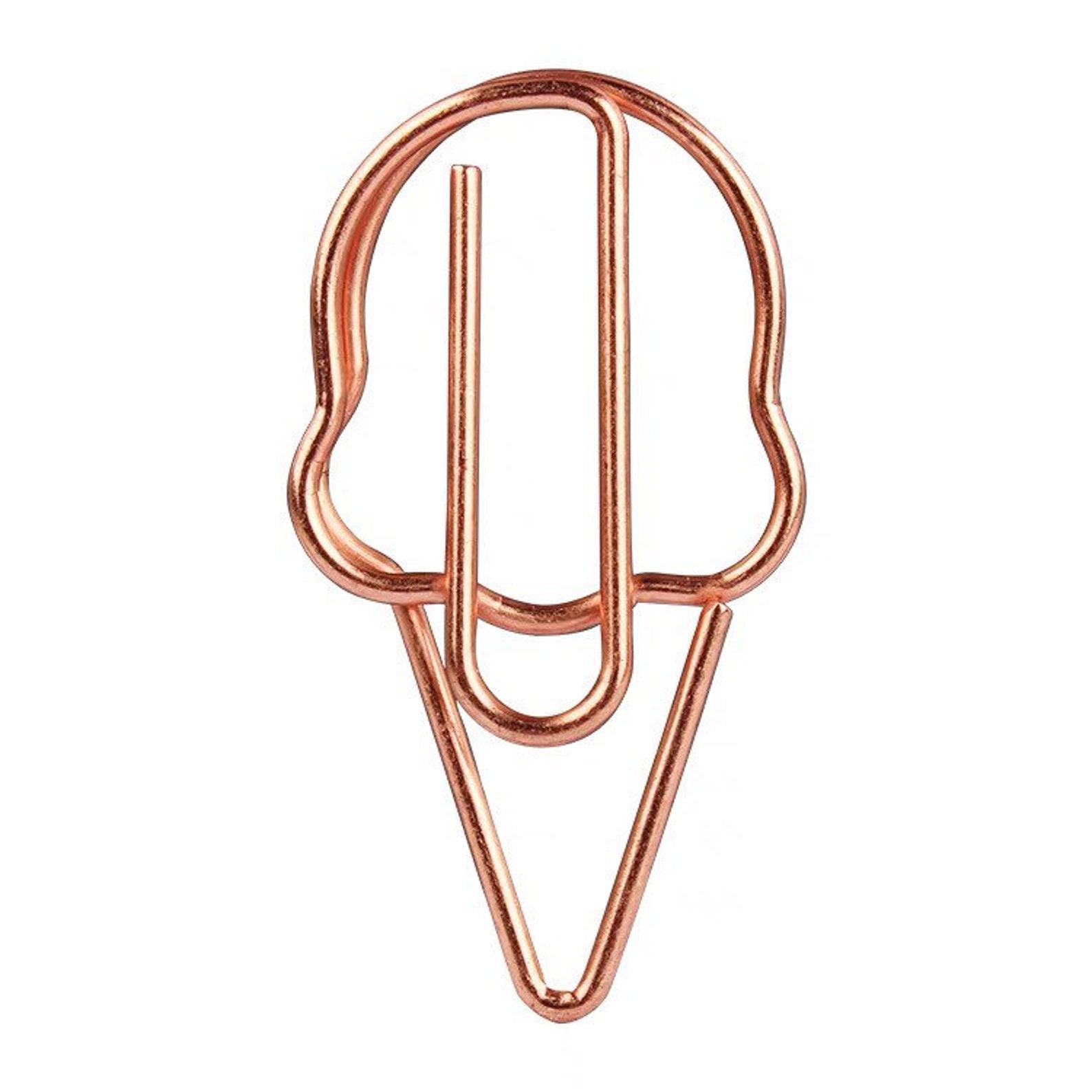 Rose Gold Ice Cream Paper Clips, Metal Stationery - Etsy