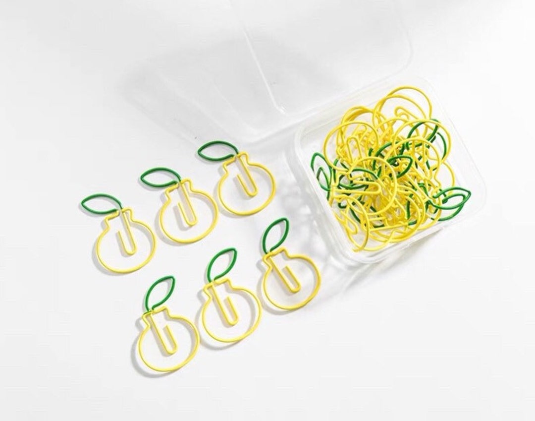 Yellow Orange Paper Clips /DIY Orange Fruit Metal Clips/orange Paper ...