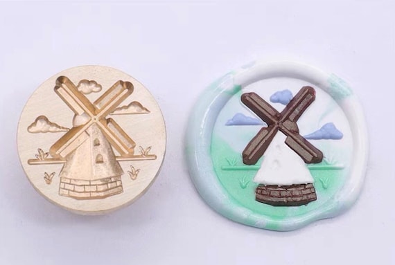 3D Windmill Wax Seal Stamp/windmill and Clouds Wax Sealing Kit - Etsy