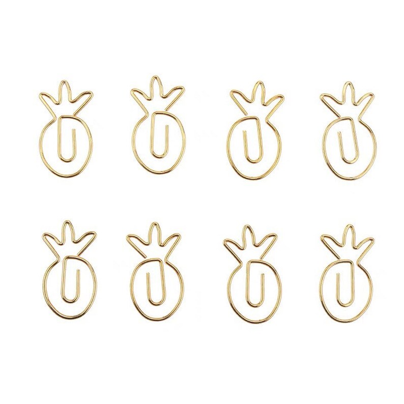 Gold Pineapple Metal Paper Clips: Office Stationery - Etsy