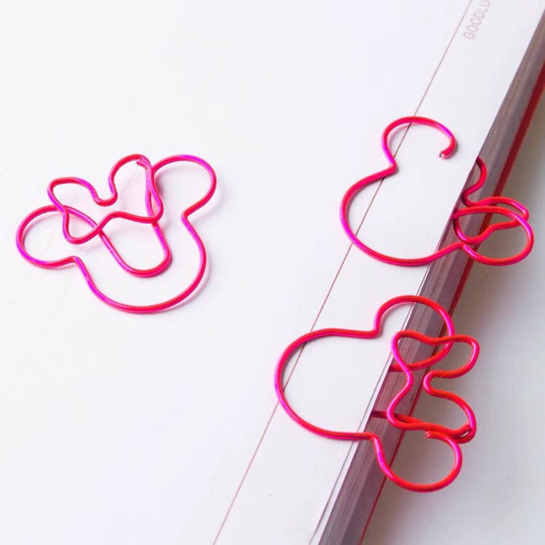 Red Mouse Head Paper Clips /cute Mouse Metal Paper Clips /binder Clips ...