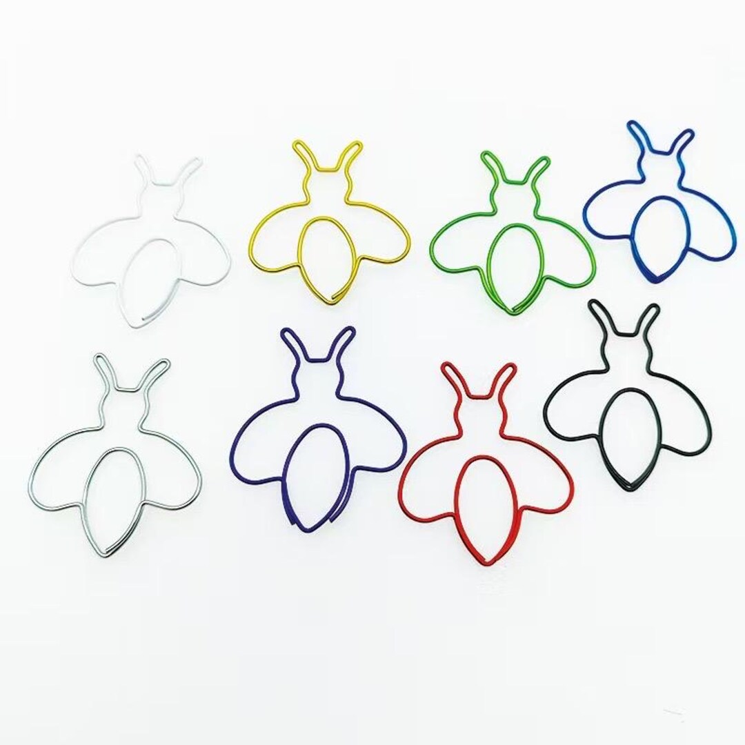 Cute Bee Paper Clips /DIY Colorful Bee Metal Paper Clips /litter Bee ...