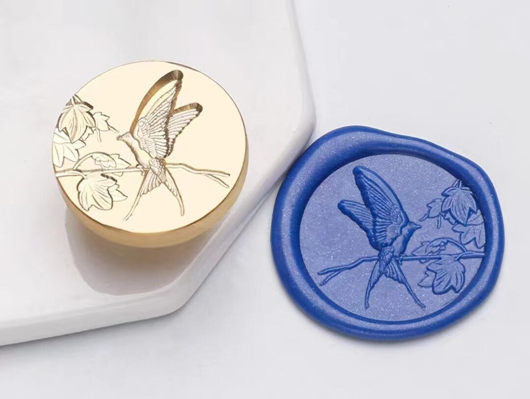 3D Hummingbird and Maple Wax Seal Stamp/hummingbird Wax Sealing Kit ...