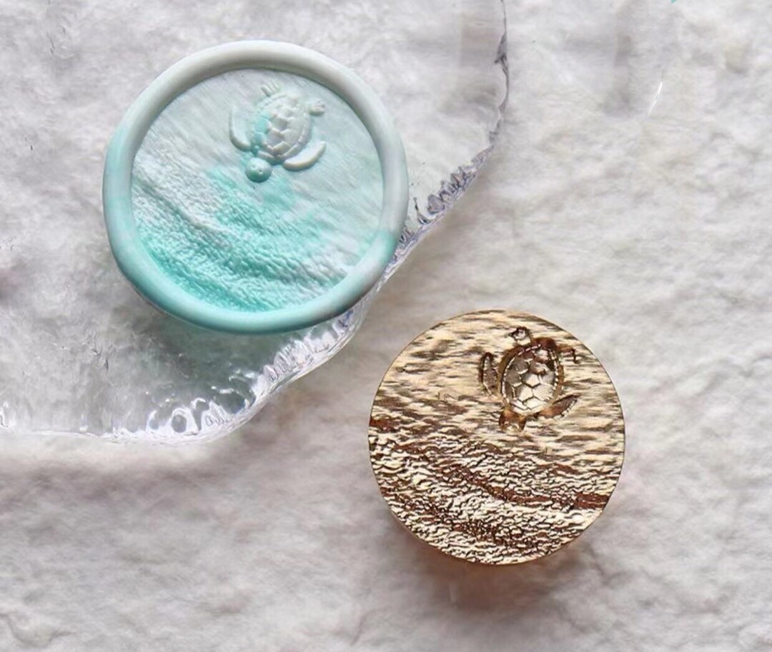 3D Sea Turtle and Sea Wax Seal Stamp/turtle Wax Sealing Kit/sea Turtle ...