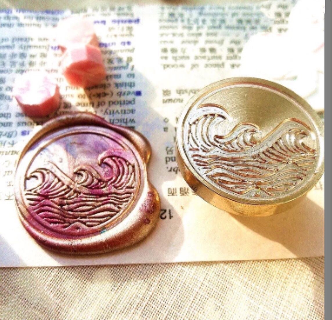 Wave Wax Seal Stamp/ocean Wave Wax Sealing Kit /sea Wave Wax - Etsy
