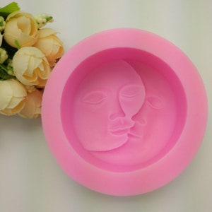 Sun and Moon Face Silicone Mould /moon and Face Mould/moon Silicone ...