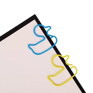 Cute Yellow Duck Paper Clips /duck Metal Clips /litter Blue Duck Paper ...