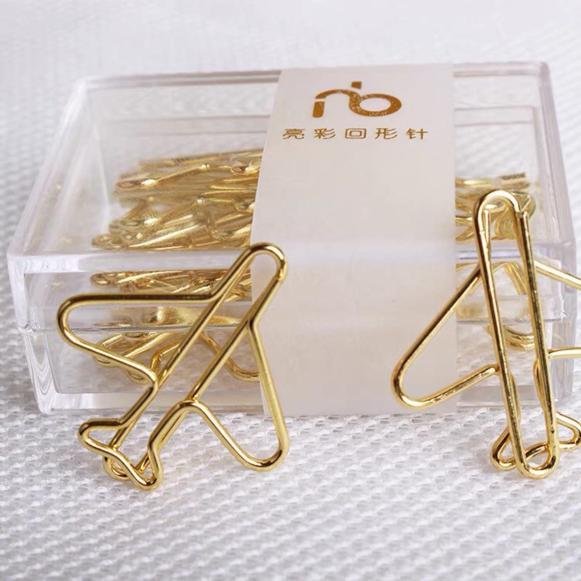 Gold Airplane Paper Clips Rose Gold Aircraft Shape Metal | Etsy