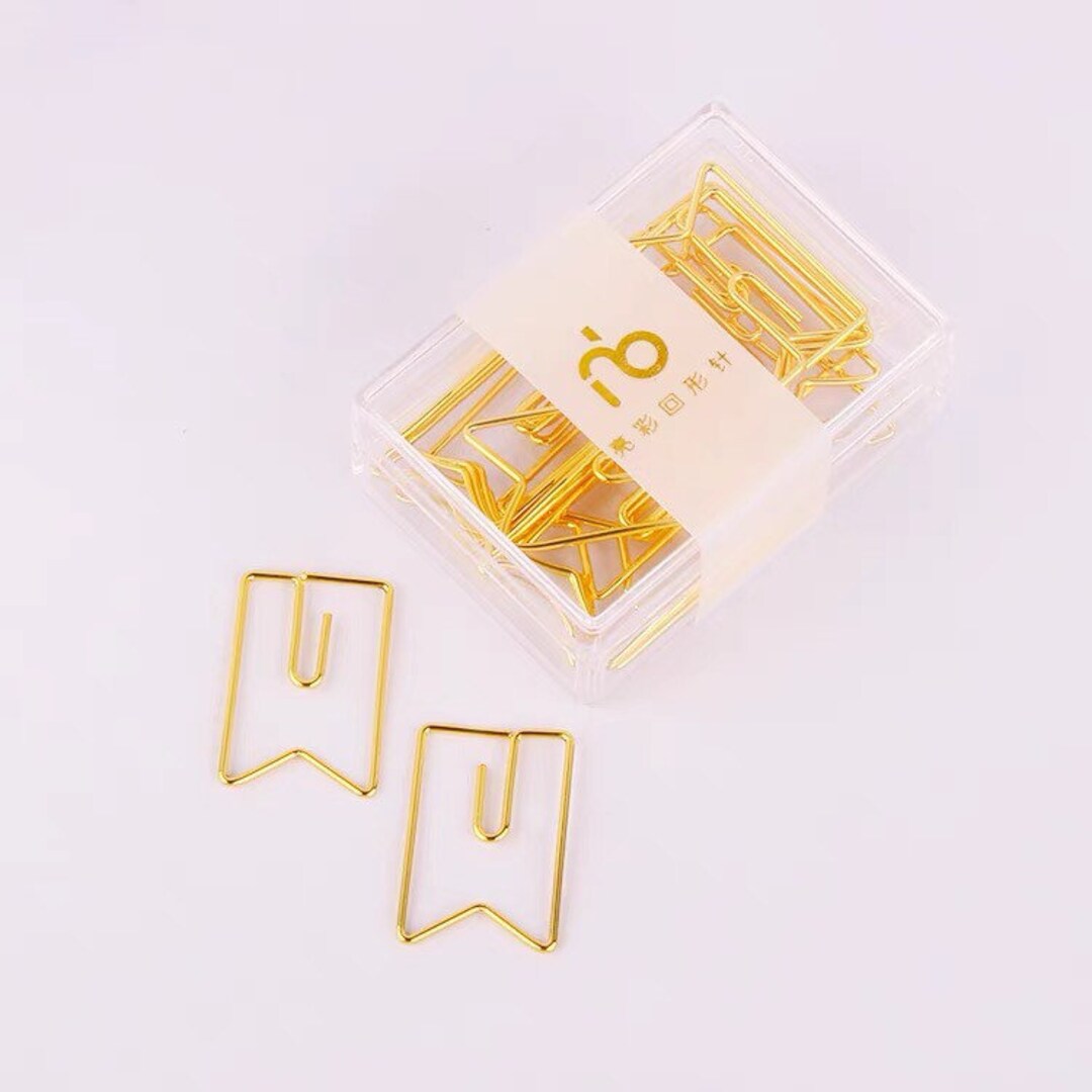 Gold Flag Paper Clips/creative Flag Metal Clips /metal Paper Clips ...