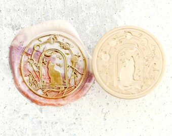 Cute Rabbit in Moon Wax Seal Stamp/cut Rabbit Wax Seal - Etsy