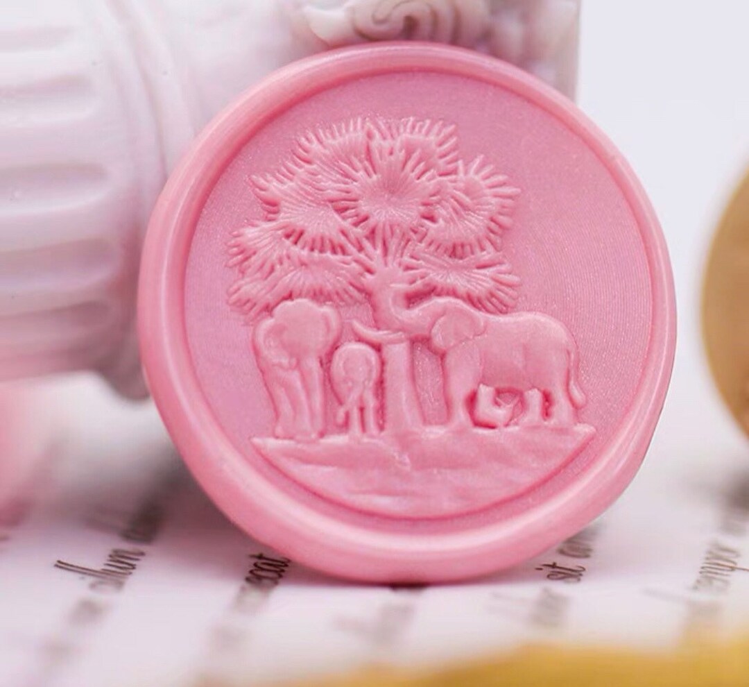 3D Elephant Wax Seal Stamp: Animal Sealing Kit - Etsy