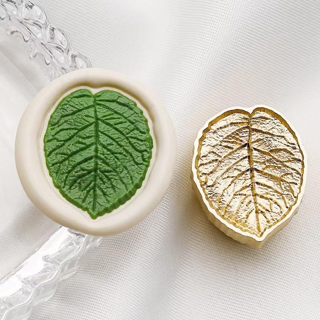 3D Tree Leaf Wax Seal Stamp: Spring Green Plant Sealing - Etsy