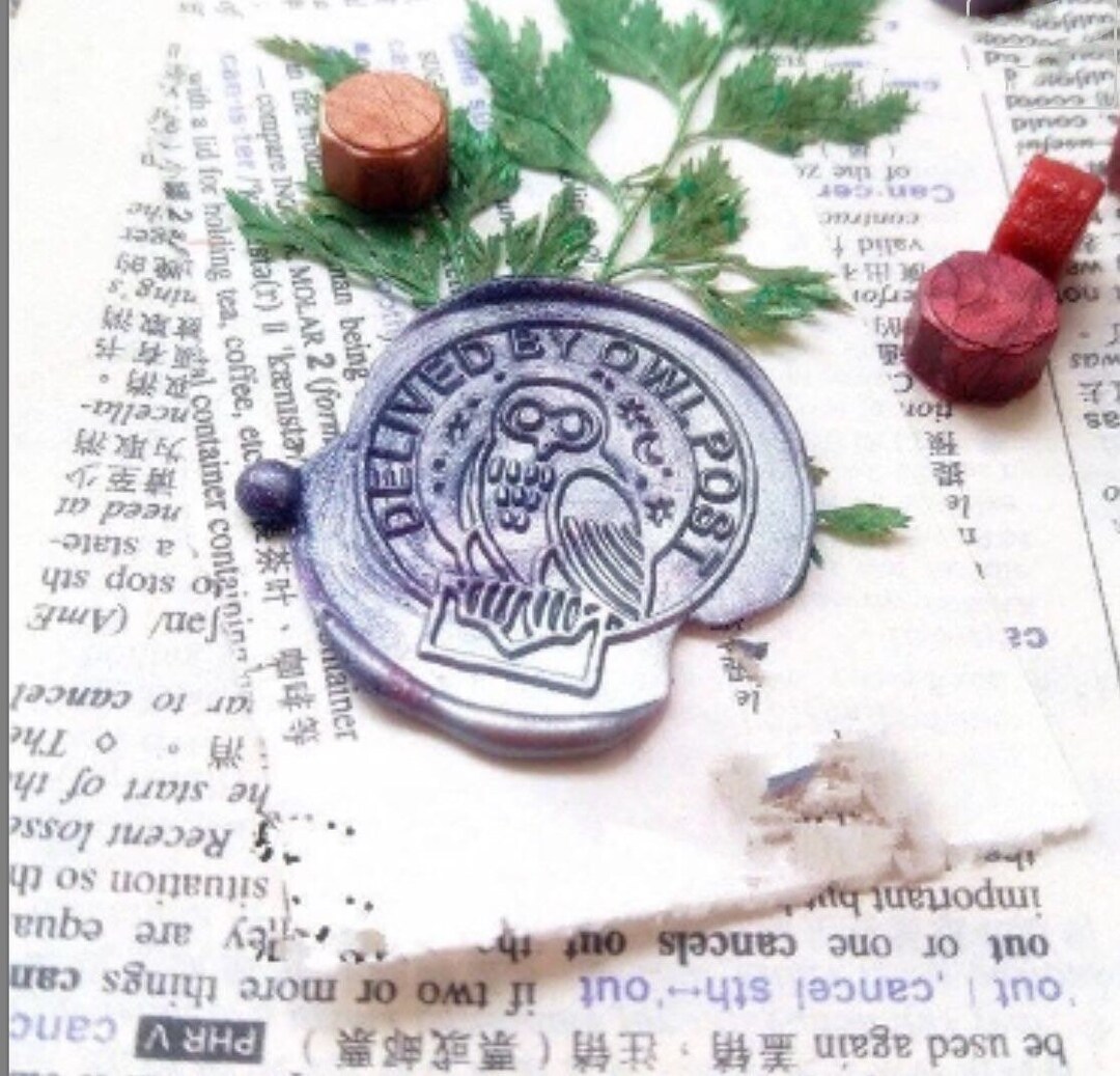 Cute Owl Wax Seal Stamp/owl Post Wax Sealing Kit/owl and Envelopes Wax ...