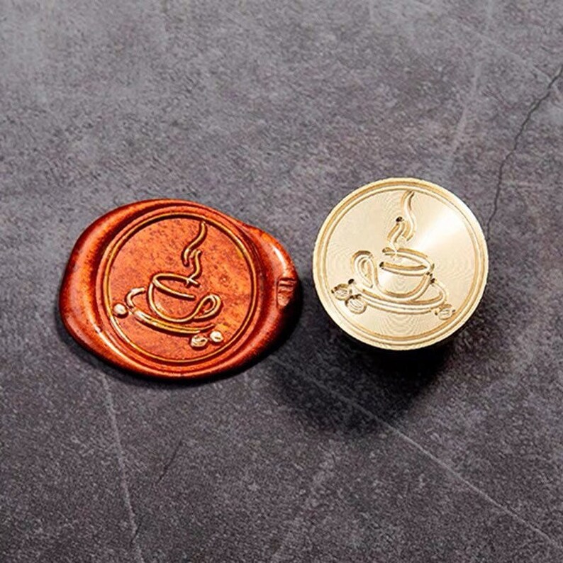 Tea Wax Seal Stamp/tea and Cup Wax Seal Stamp/coffee Cup and | Etsy