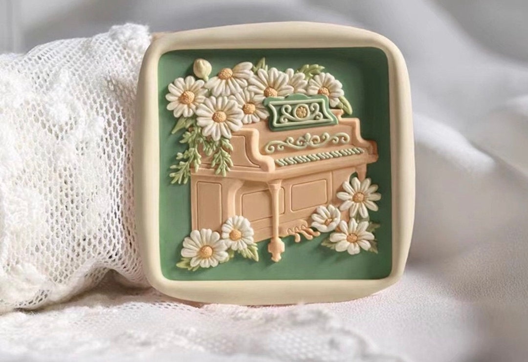3D Piano and Daisy Wax Seal Stamp/piano Wax Sealing Kit /daisy Piano ...