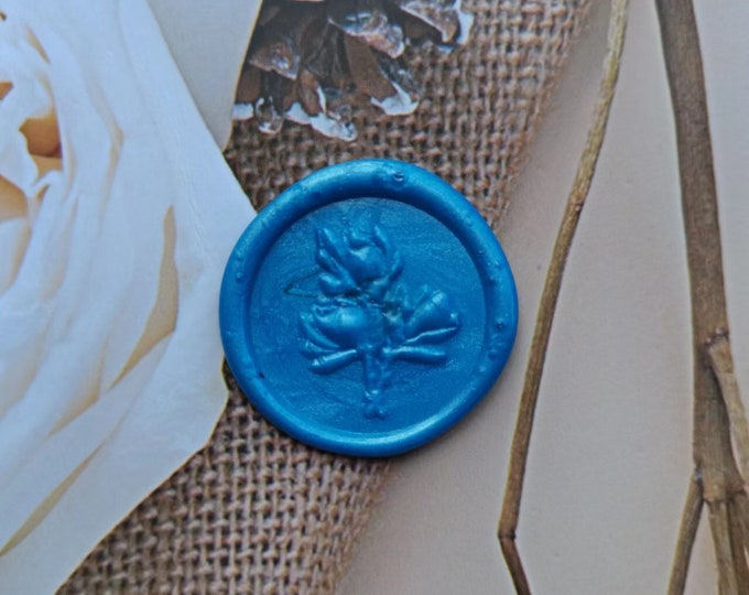 Rose in Hand Wax Seal Stamp/rose Flower Wax Seal - Etsy