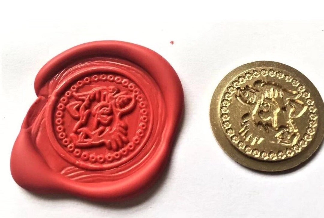 Angus Cow Wax Seal Stamp/cow Head Wax Sealing Kit /animal Wax Stamp ...