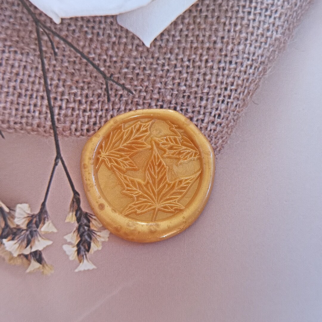 Maple Leaf Wax Seal Stamp: Autumn Wedding Sealing Kit - Etsy