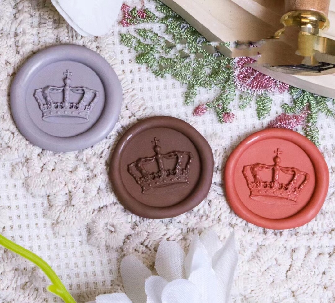 3D Crown Wax Seal Stamp /crown and Cross Wax Seal Kit/christmas Gift ...