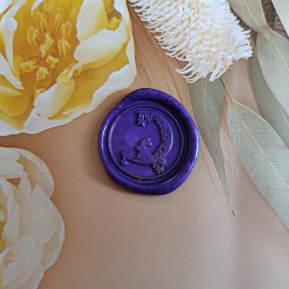 Cute Rabbit in Moon Wax Seal Stamp/cut Rabbit Wax Seal - Etsy