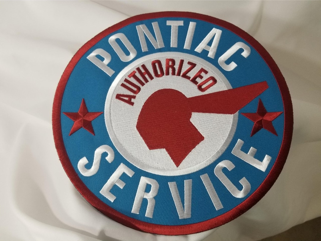 New 9.5" Large Retro Pontiac Embroidered Back Patch - Etsy