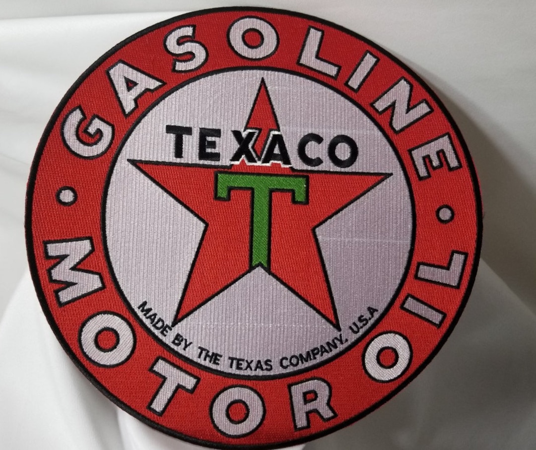 Large 9" Texaco Back Patch Retro Gas Oil - Etsy