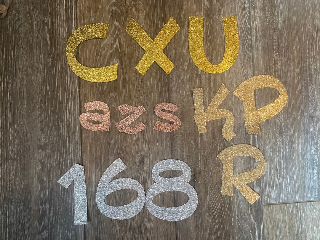 Glitter Bulletin Board Letters and Numbers Full Upper and Lowercase ...