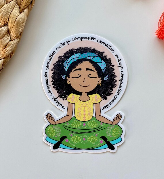 Courage Compassion Connection Sticker Clearpositivity Vinyl - Etsy
