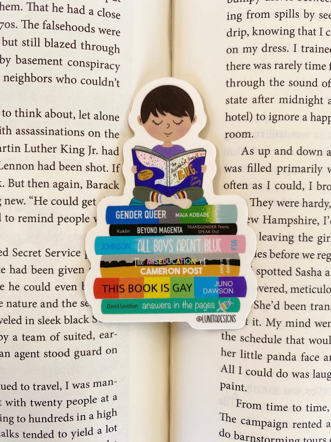 ALEX Reading Sticker: Gender Non-conforming Vinyl Sticker - Etsy