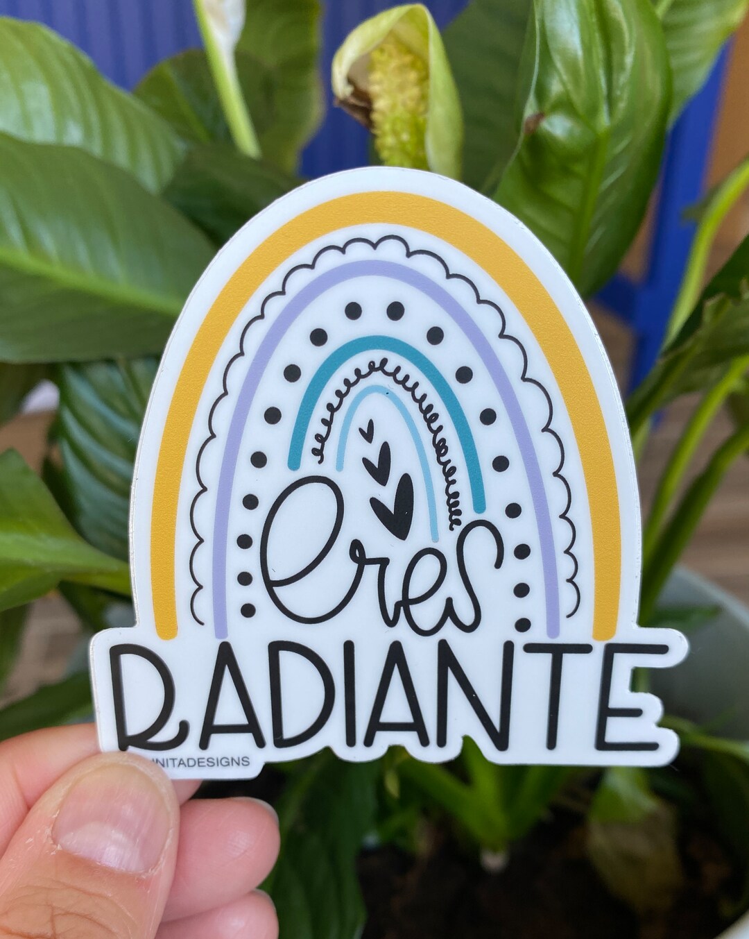 Eres Radiante Vinyl Sticker: Spanish Rainbow Sticker - Etsy