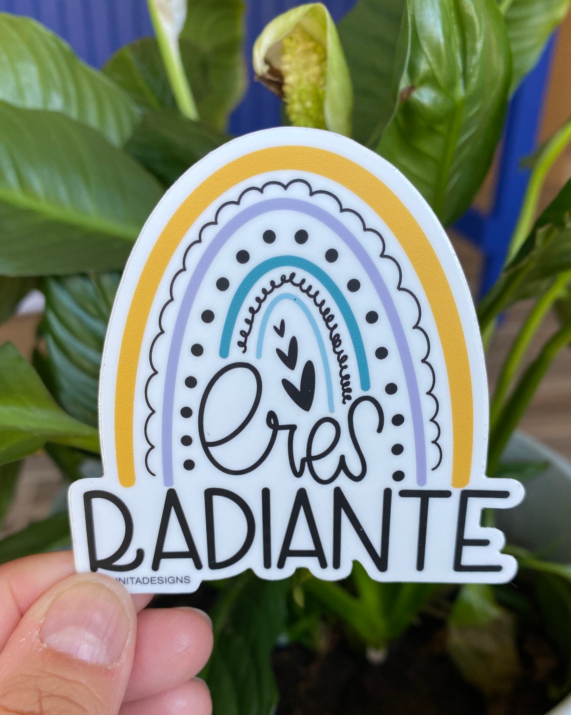 Eres Radiante Vinyl Sticker: Spanish Rainbow Sticker - Etsy