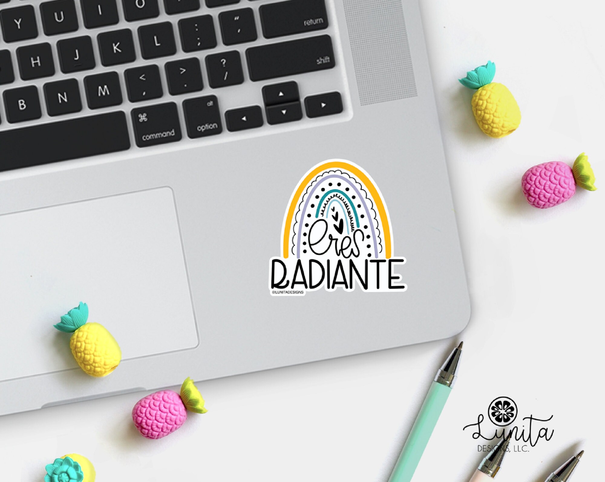 Eres Radiante Vinyl Sticker: Spanish Rainbow Sticker - Etsy